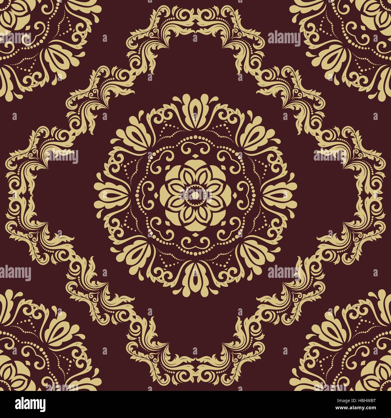 Seamless Damask Vector Background Stock Vector Image & Art - Alamy