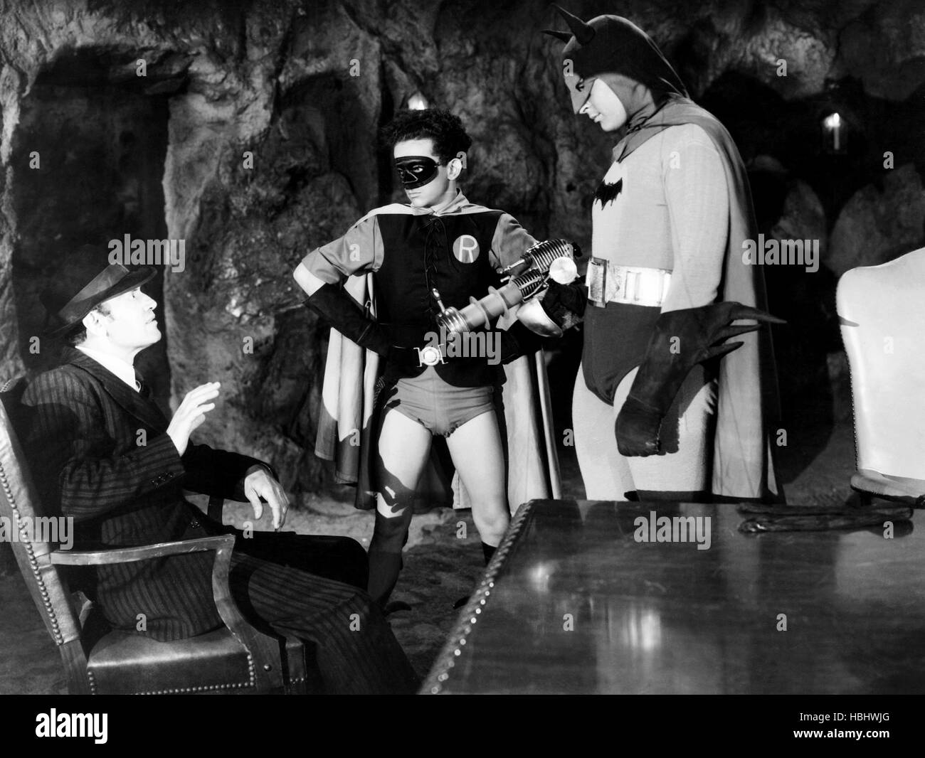 BATMAN, from left, Jerry Frank, Douglas Croft, Lewis Wilson, 1943 Stock ...