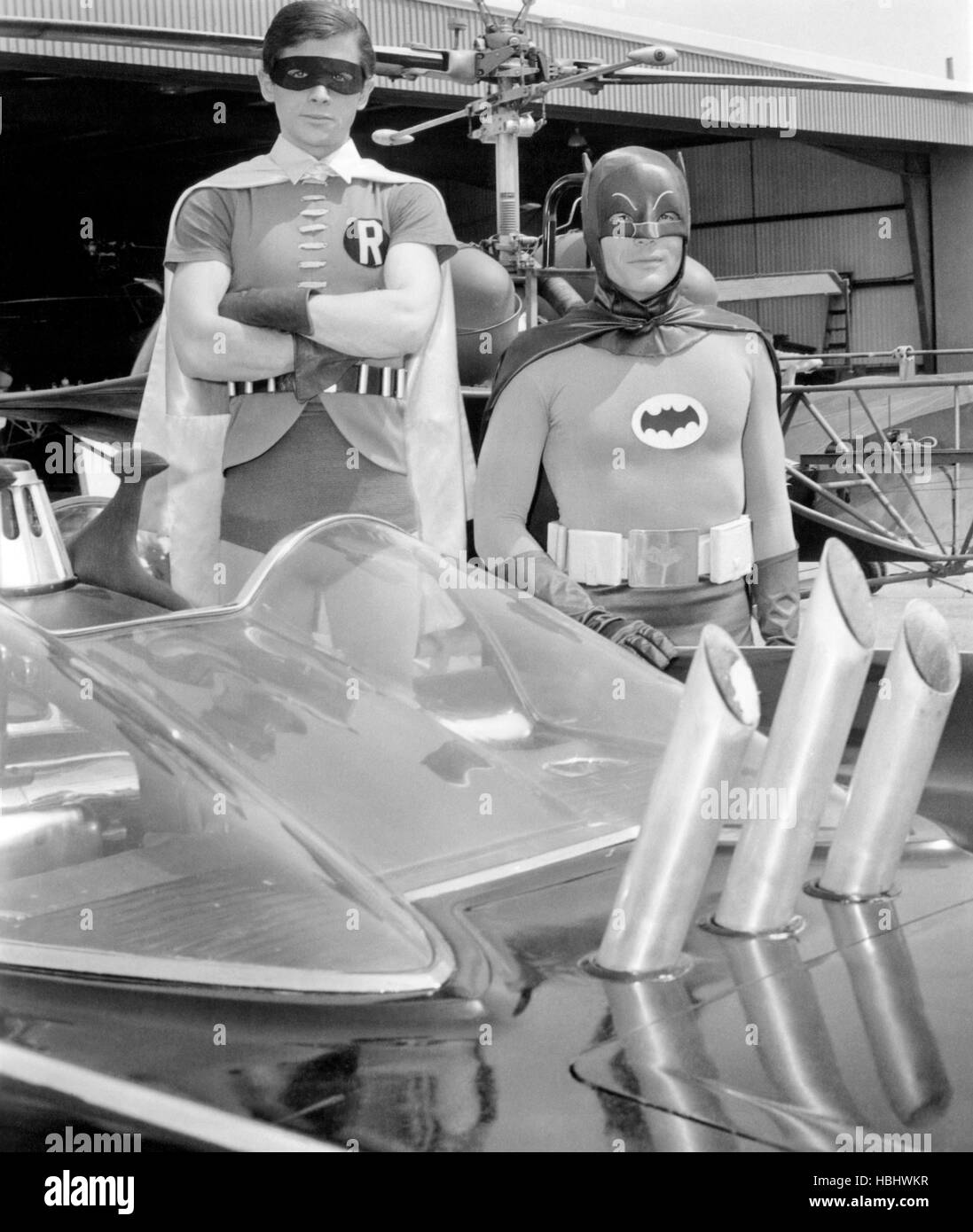 Burt ward and adam west in batman Black and White Stock Photos & Images - Alamy