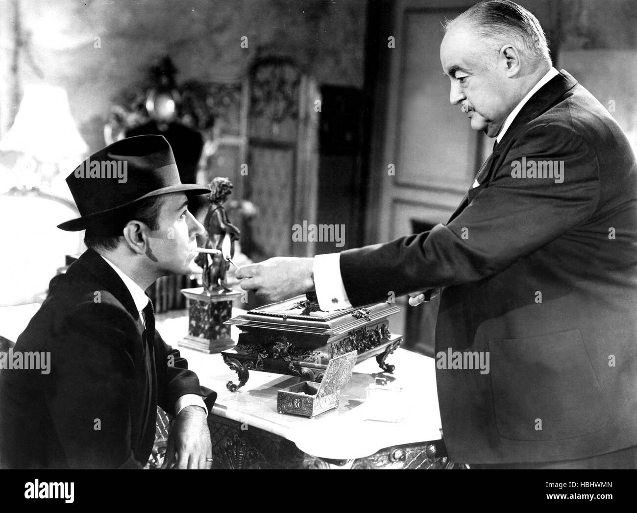 BACKGROUND TO DANGER, George Raft, Sydney Greenstreet, 1943 Stock Photo ...