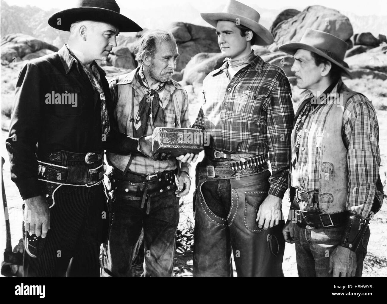 BAR 20, from left: William Boyd, Andy Clyde, George Reeves, Francis ...