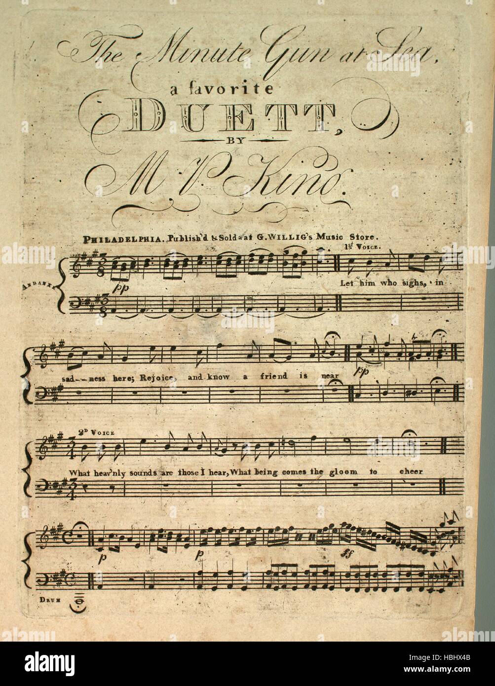 Sheet music cover image of the song 'The Minute Gun at Sea A Favorite ...