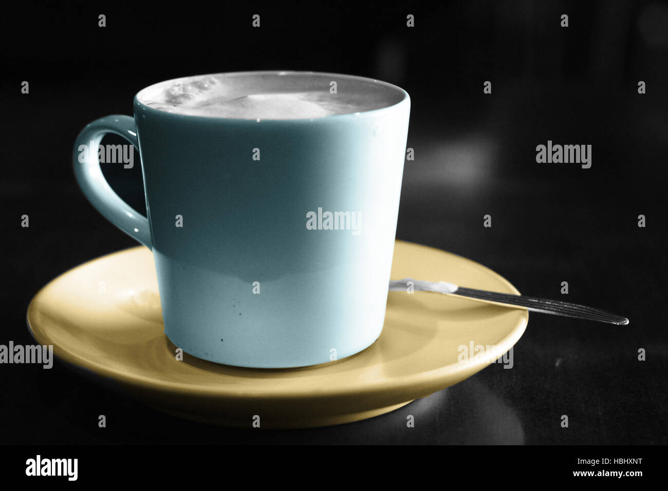 A morning Latte on a dish Stock Photo - Alamy