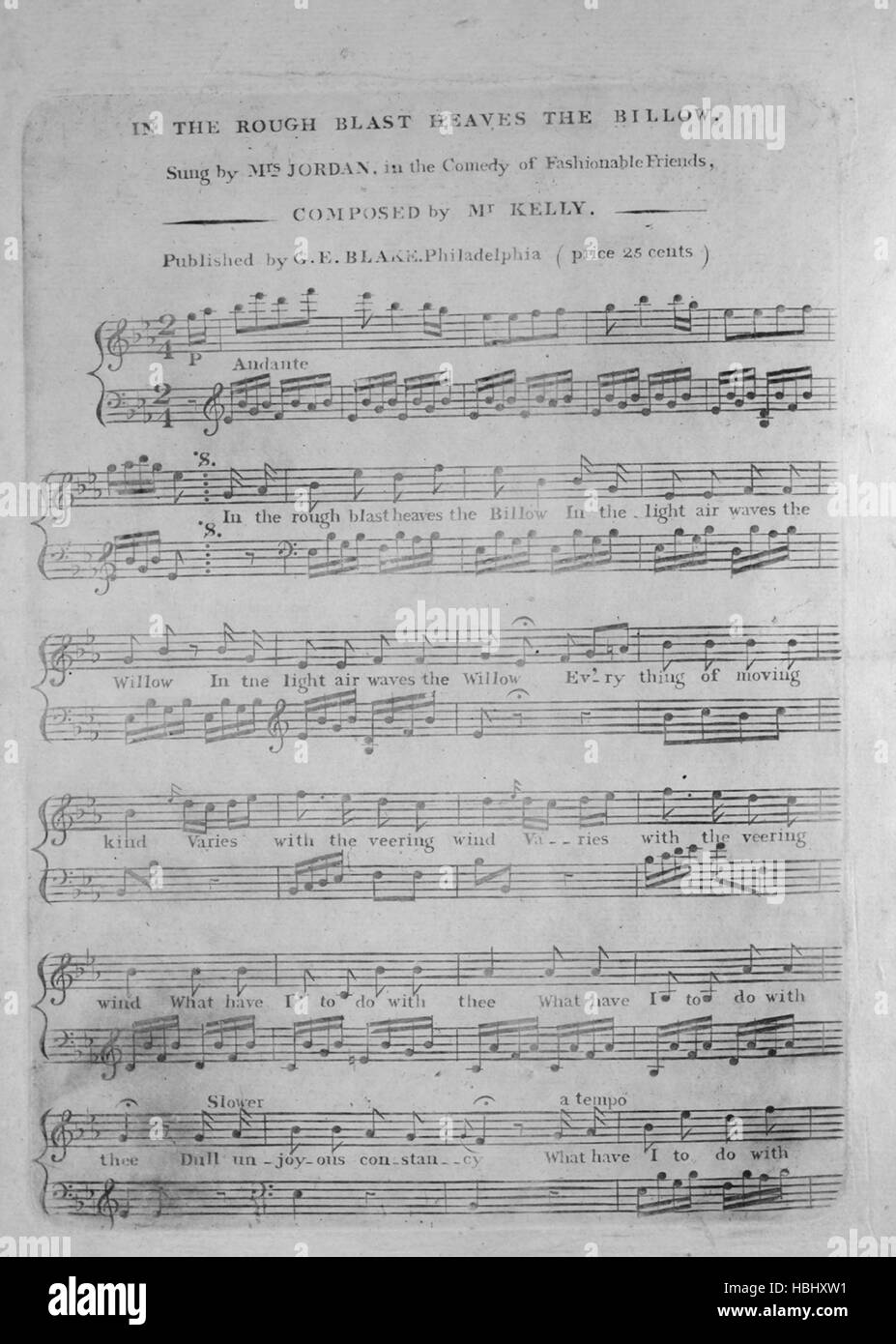 Sheet music cover image of the song 'In the Rough Blast Heaves the ...
