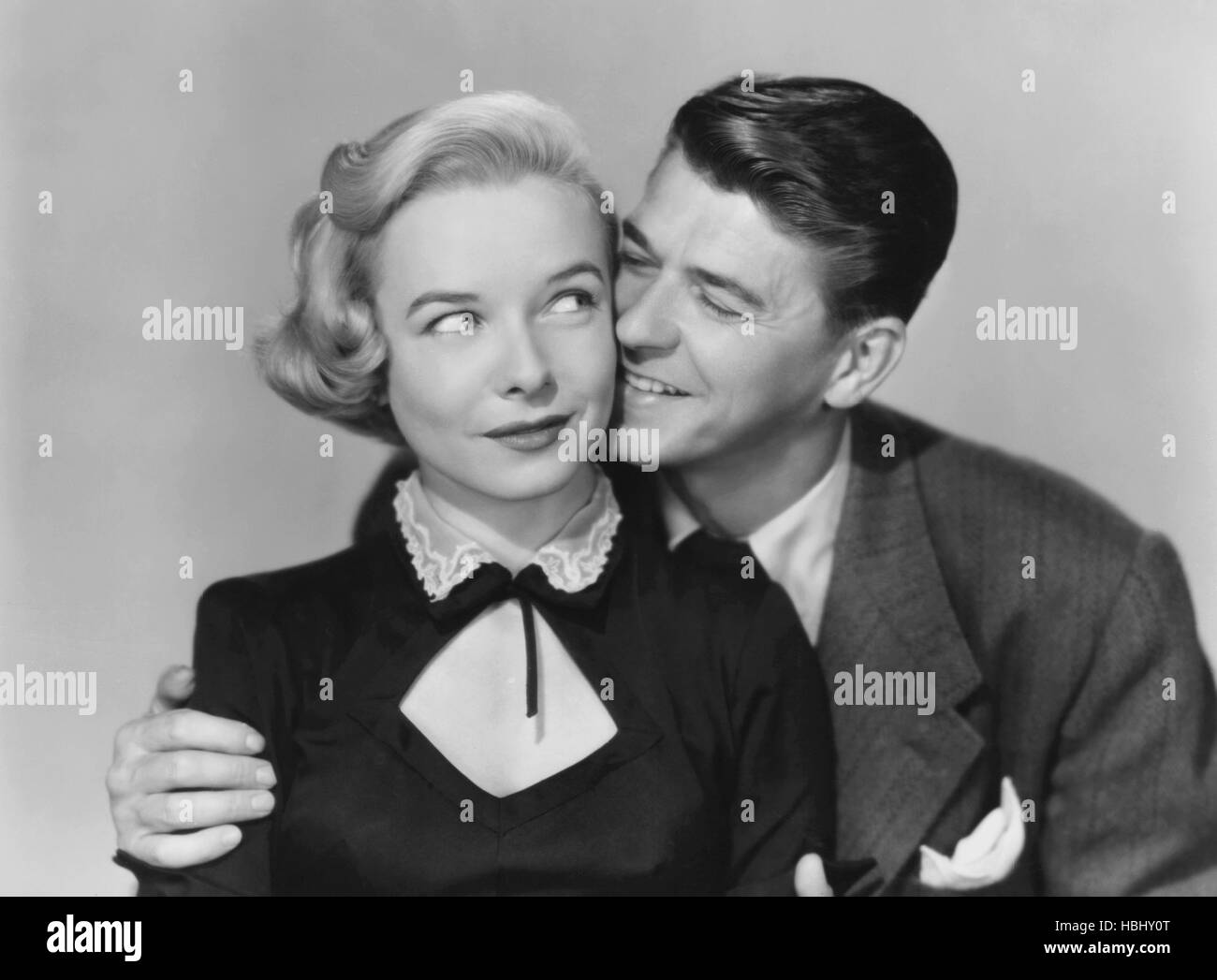BEDTIME FOR BONZO, from left: Diana Lynn, Ronald Reagan, 1951 Stock ...