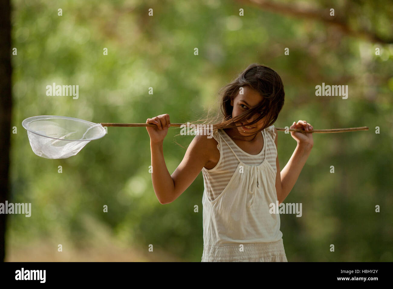 young girl Entomologist Stock Photo - Alamy