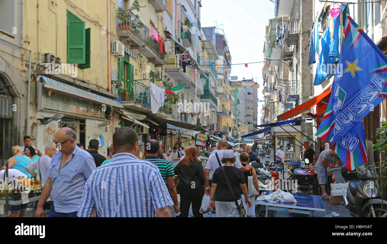 Street Market Naples Stock Photo - Alamy