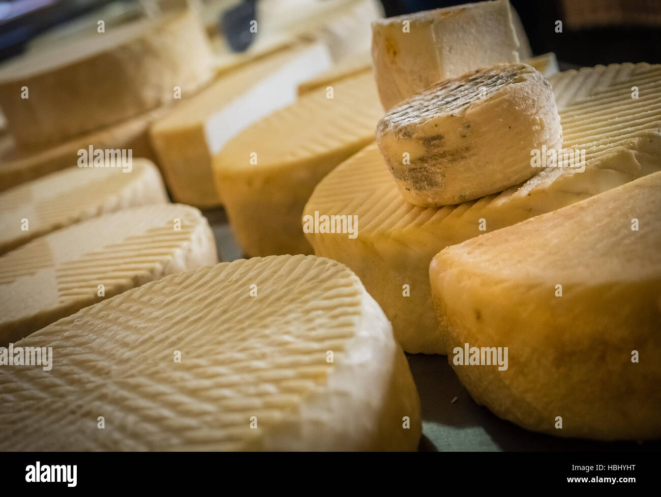 Large chunks of goat cheese Stock Photo - Alamy