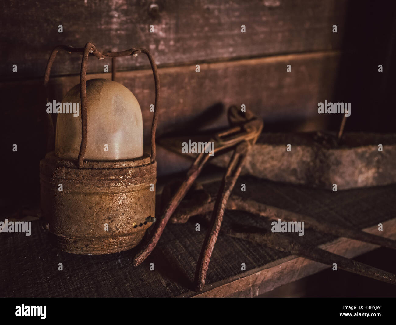 Old rusted lamp Stock Photo - Alamy