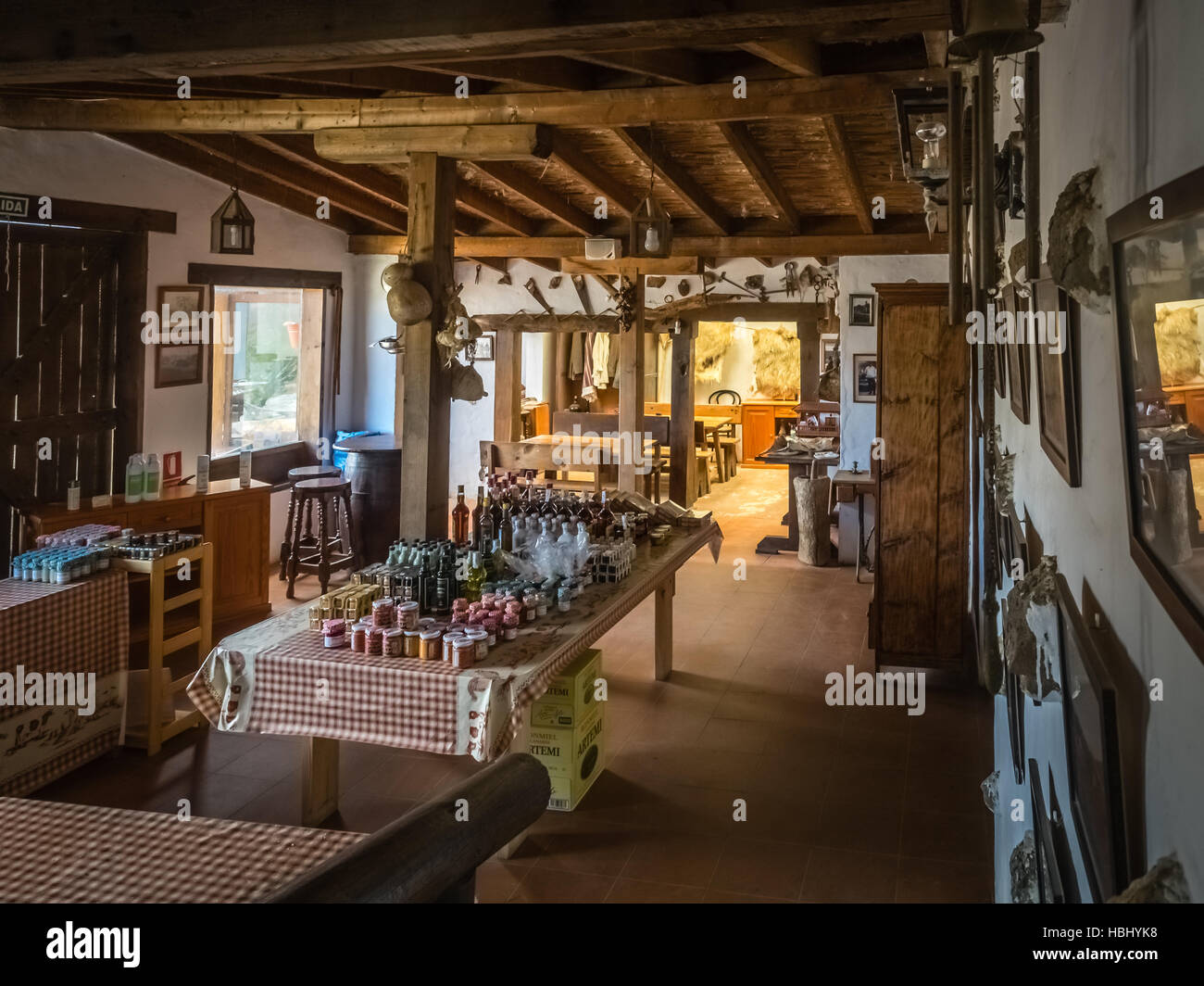 Interior of an old vintage farmhouse Stock Photo - Alamy
