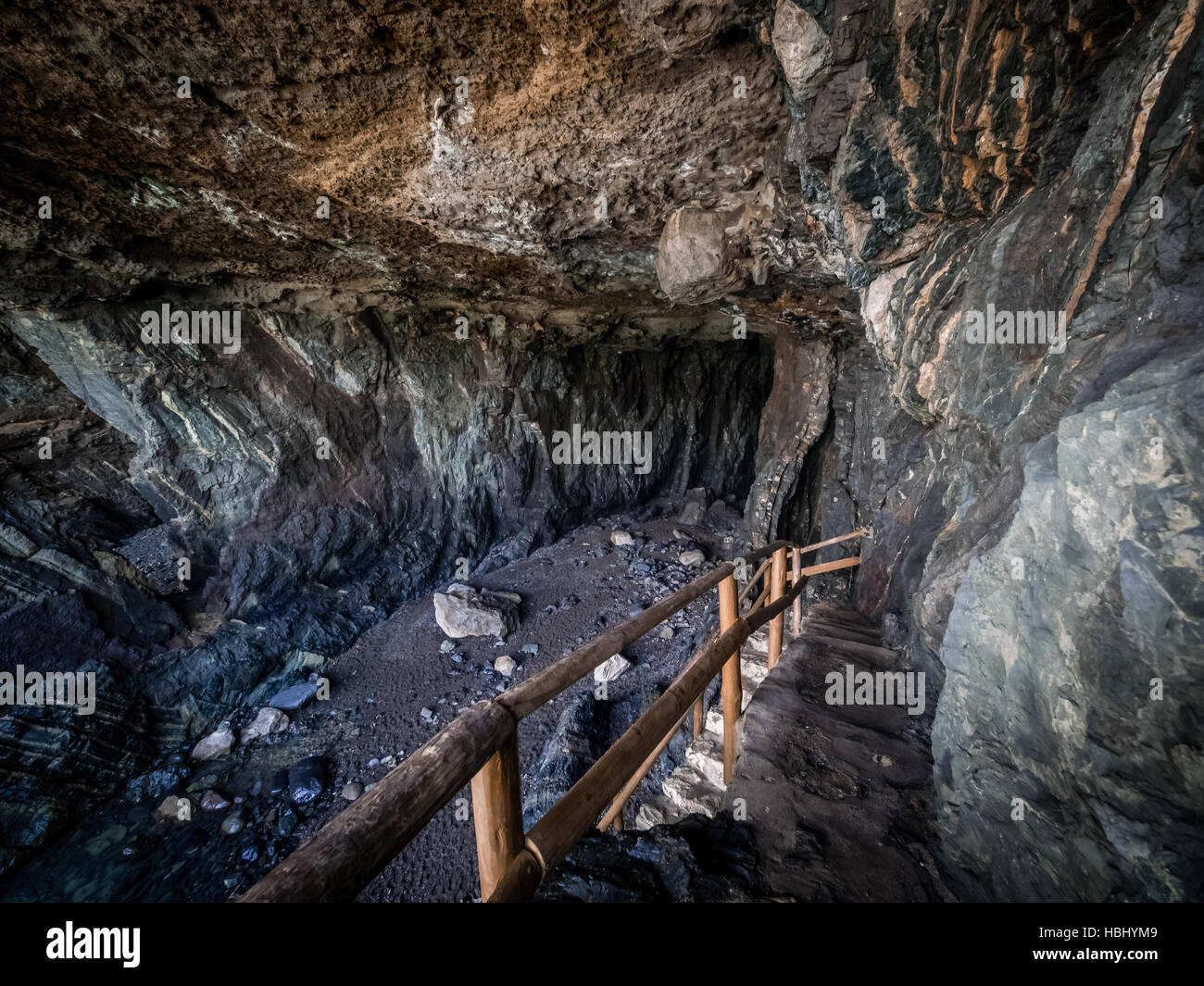 Black volcanic cave Stock Photo - Alamy