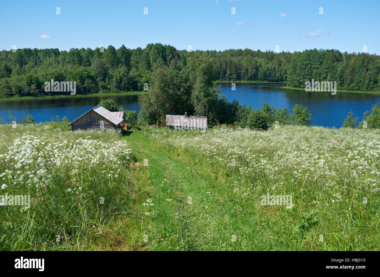 North Russian village Stock Photo - Alamy