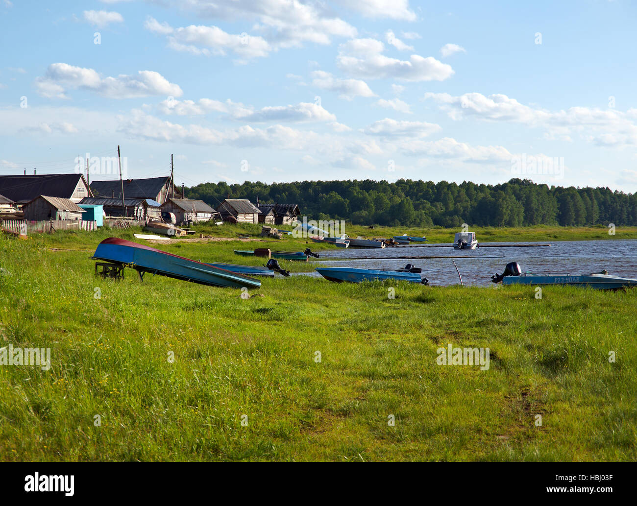 North Russian village Stock Photo - Alamy