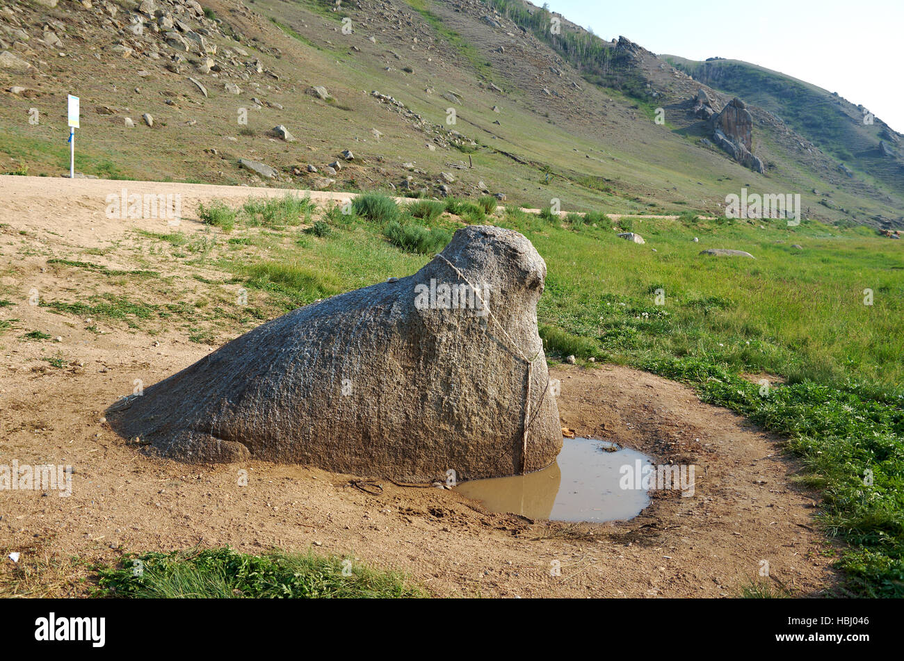 Buryat shaman totem bull Stock Photo - Alamy