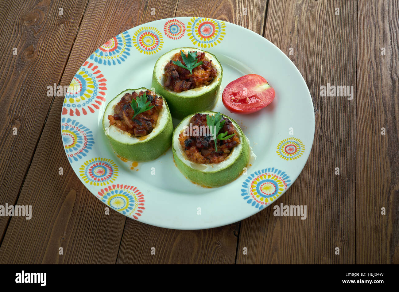 Turkish zucchini stuffed Stock Photo - Alamy