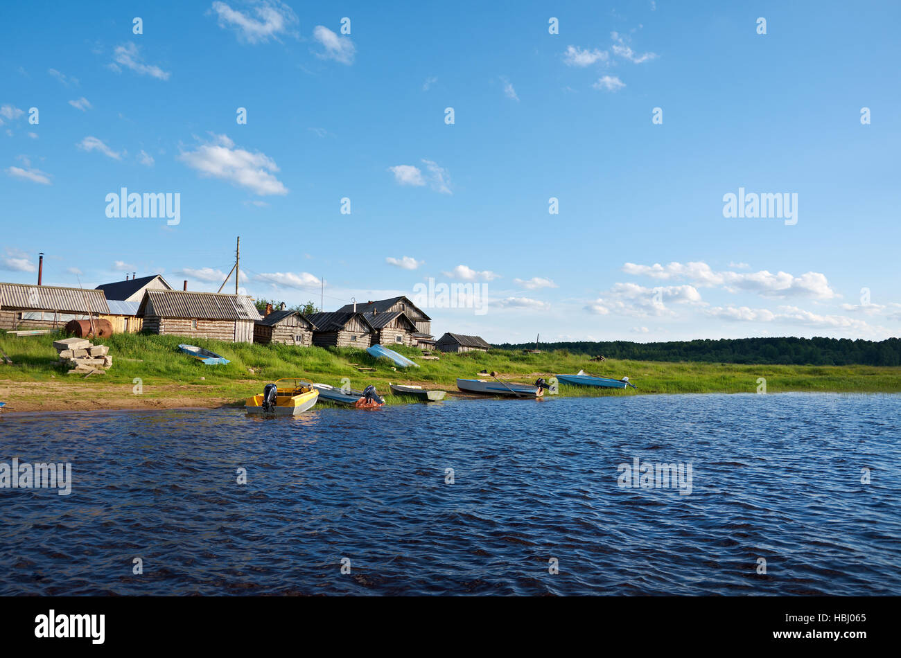 North Russian village Stock Photo - Alamy