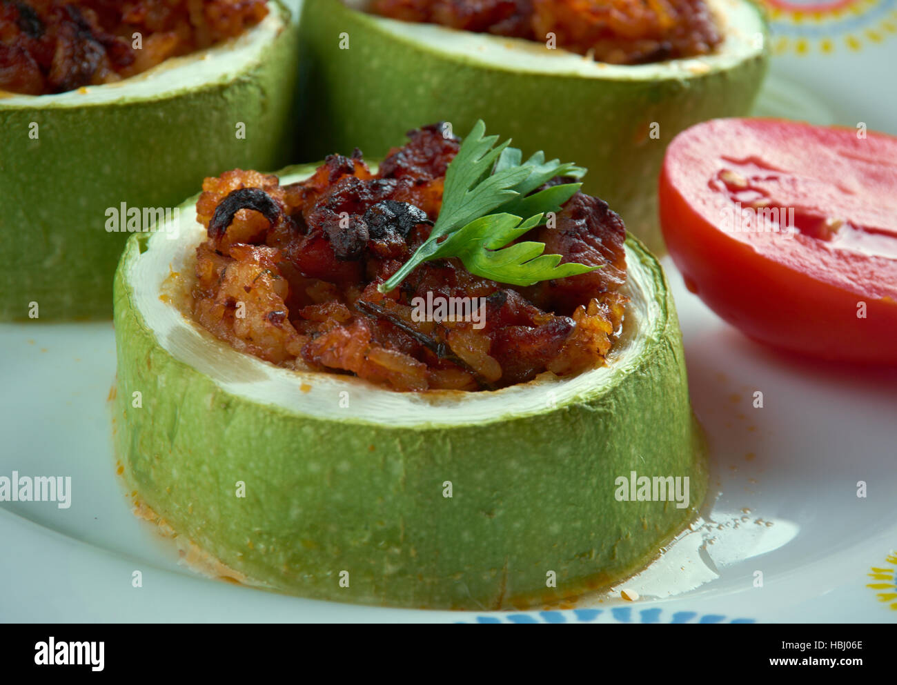 Turkish zucchini stuffed Stock Photo - Alamy