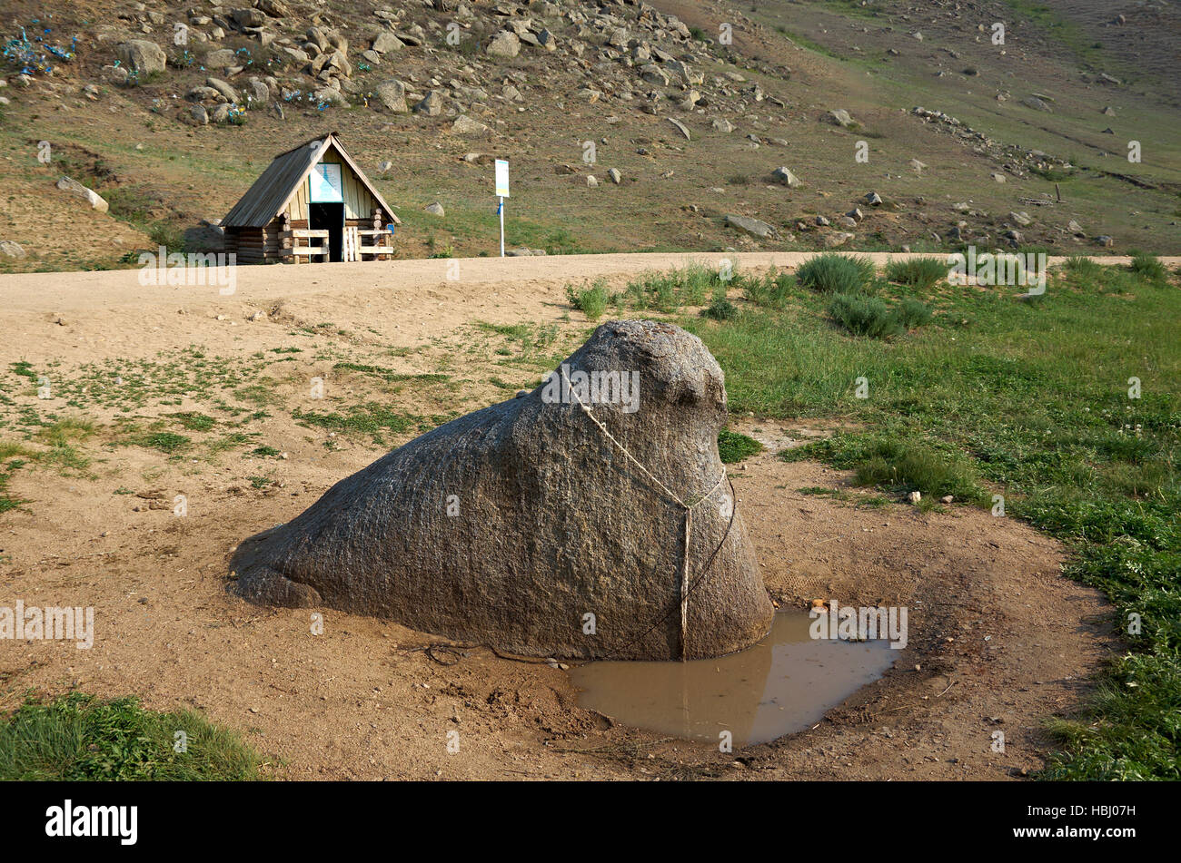 Buryat shaman totem bull Stock Photo - Alamy