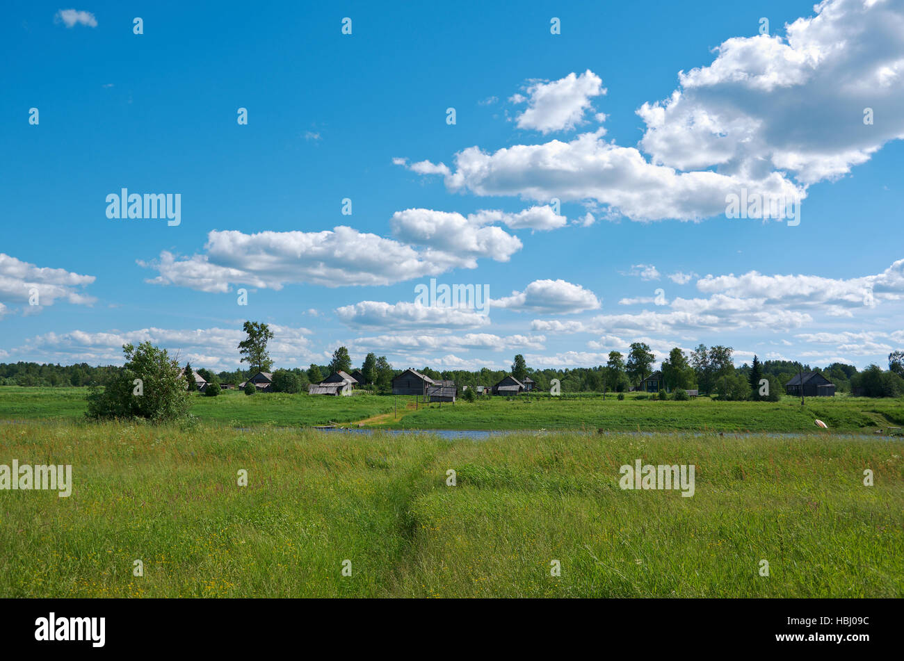 North Russian village Stock Photo - Alamy
