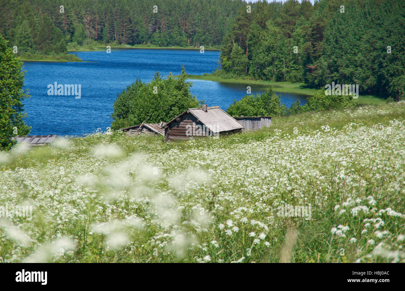 North Russian village Stock Photo - Alamy