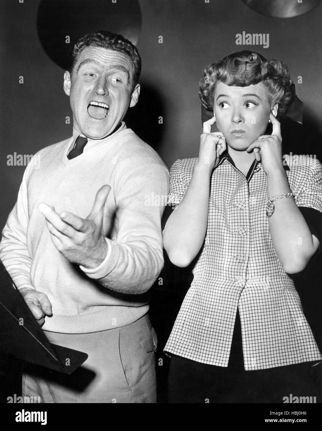 BECAUSE YOU'RE MINE, from left: James Whitmore, Jeff Donnell, on set ...