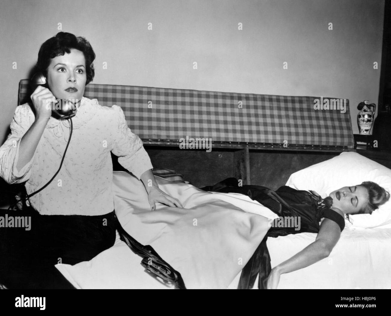 THE BIG BLUFF, from left: Eve Miller, Martha Vickers, 1955 Stock Photo ...