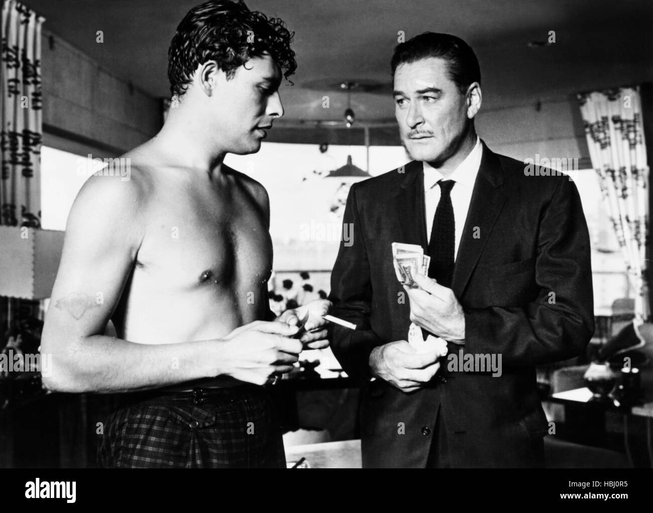 THE BIG BOODLE, Errol Flynn (right), 1957 Stock Photo - Alamy