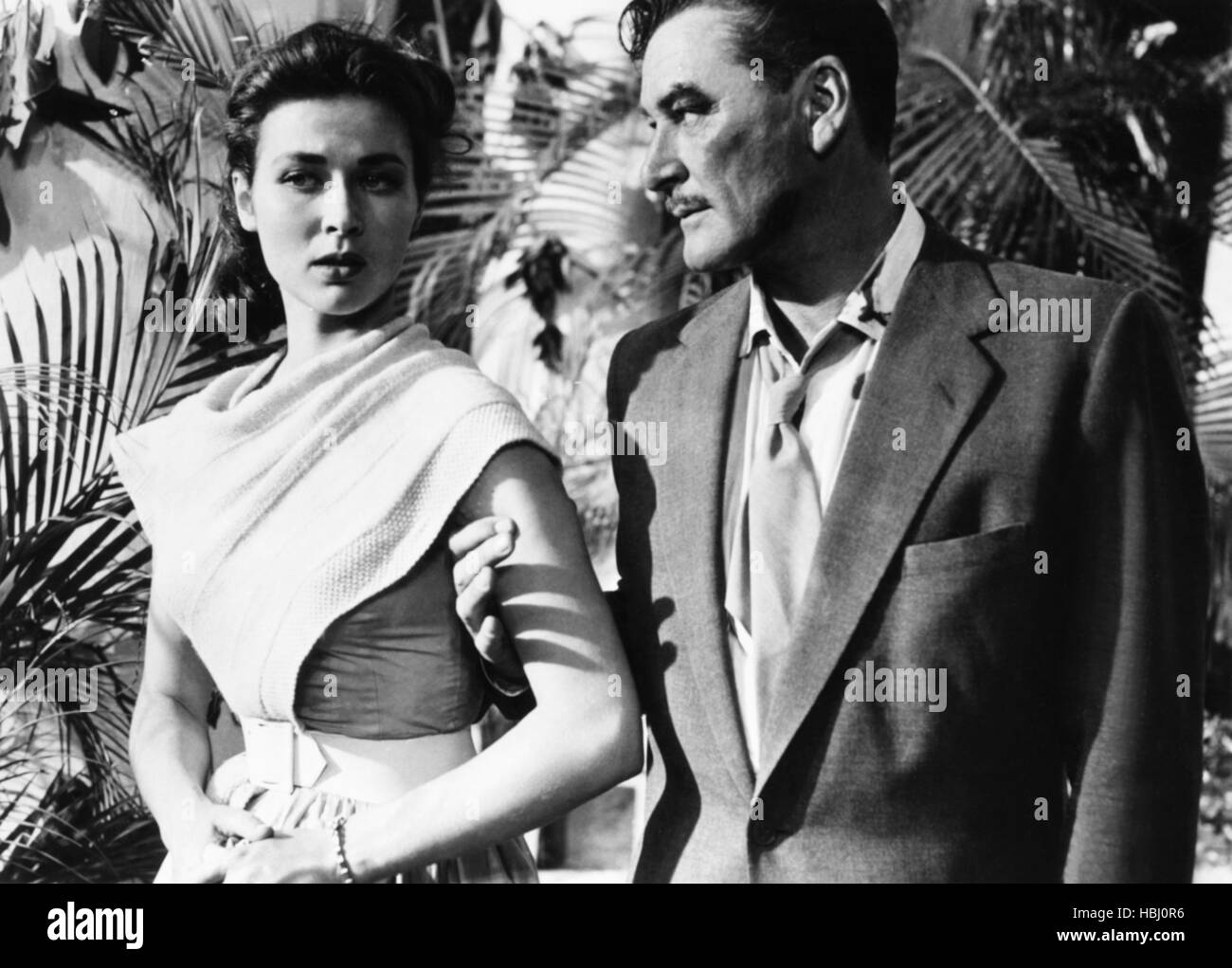 THE BIG BOODLE, from left: Gia Scala, Errol Flynn, 1957 Stock Photo - Alamy
