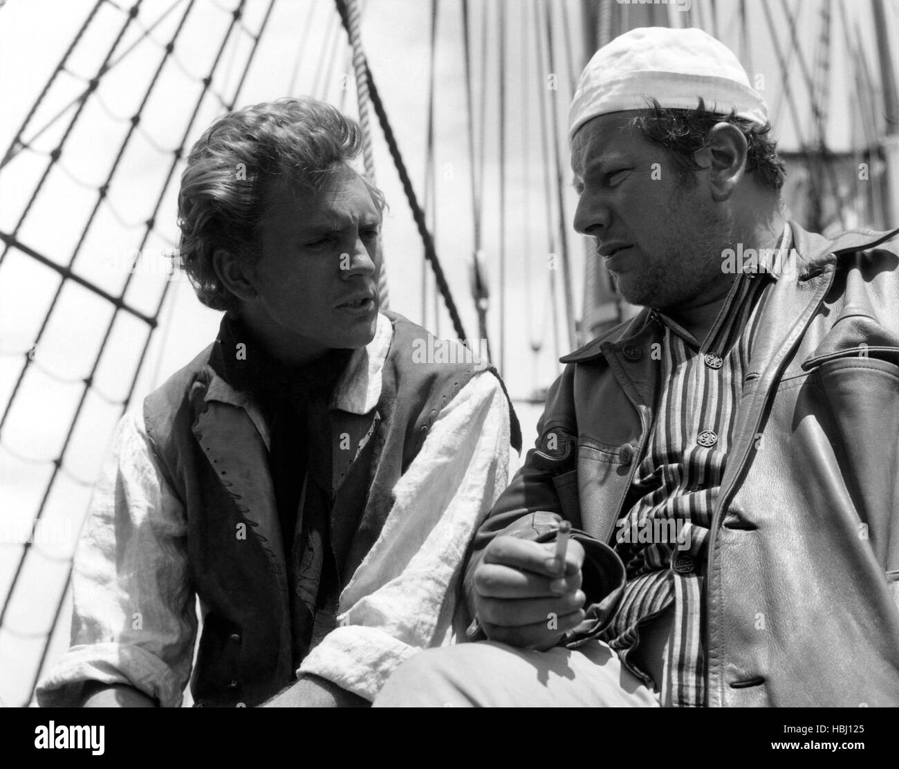 BILLY BUDD, Terence Stamp, director Peter Ustinov, on set, 1962 Stock ...