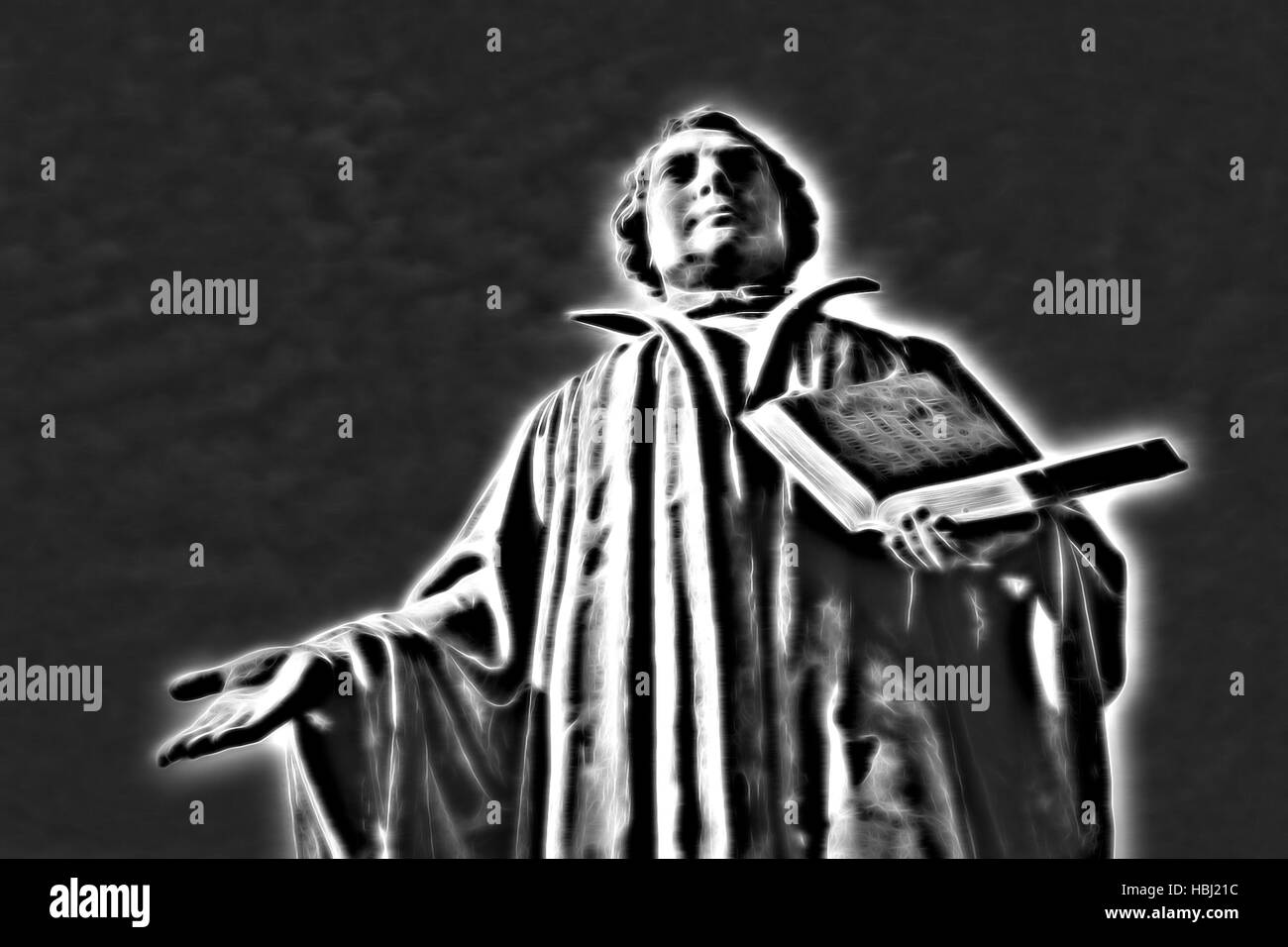 Luther statue book Black and White Stock Photos & Images - Alamy