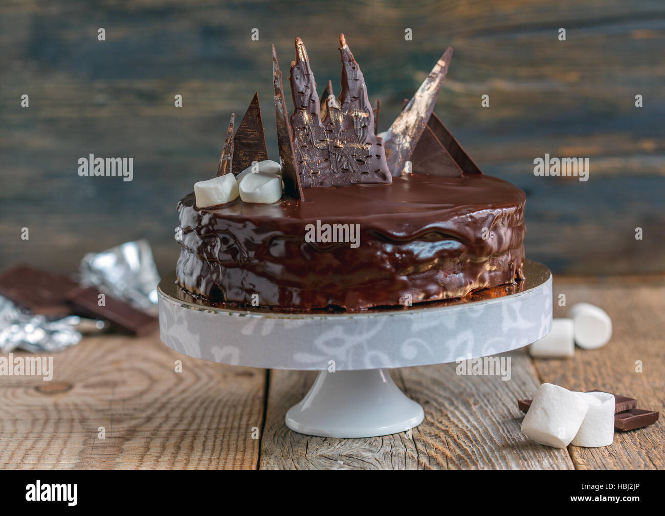 Chocolate cake Prague Stock Photo - Alamy