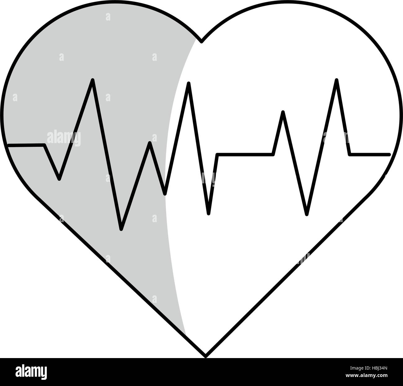 Isolated heart with pulse design Stock Vector Image & Art - Alamy