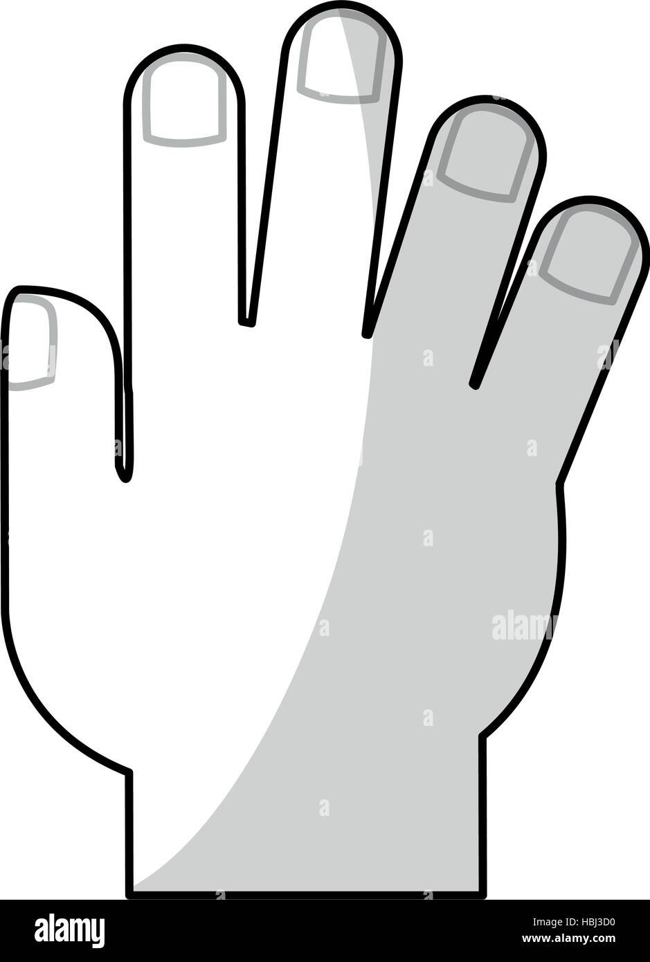 Isolated human hand design Stock Vector Image & Art - Alamy