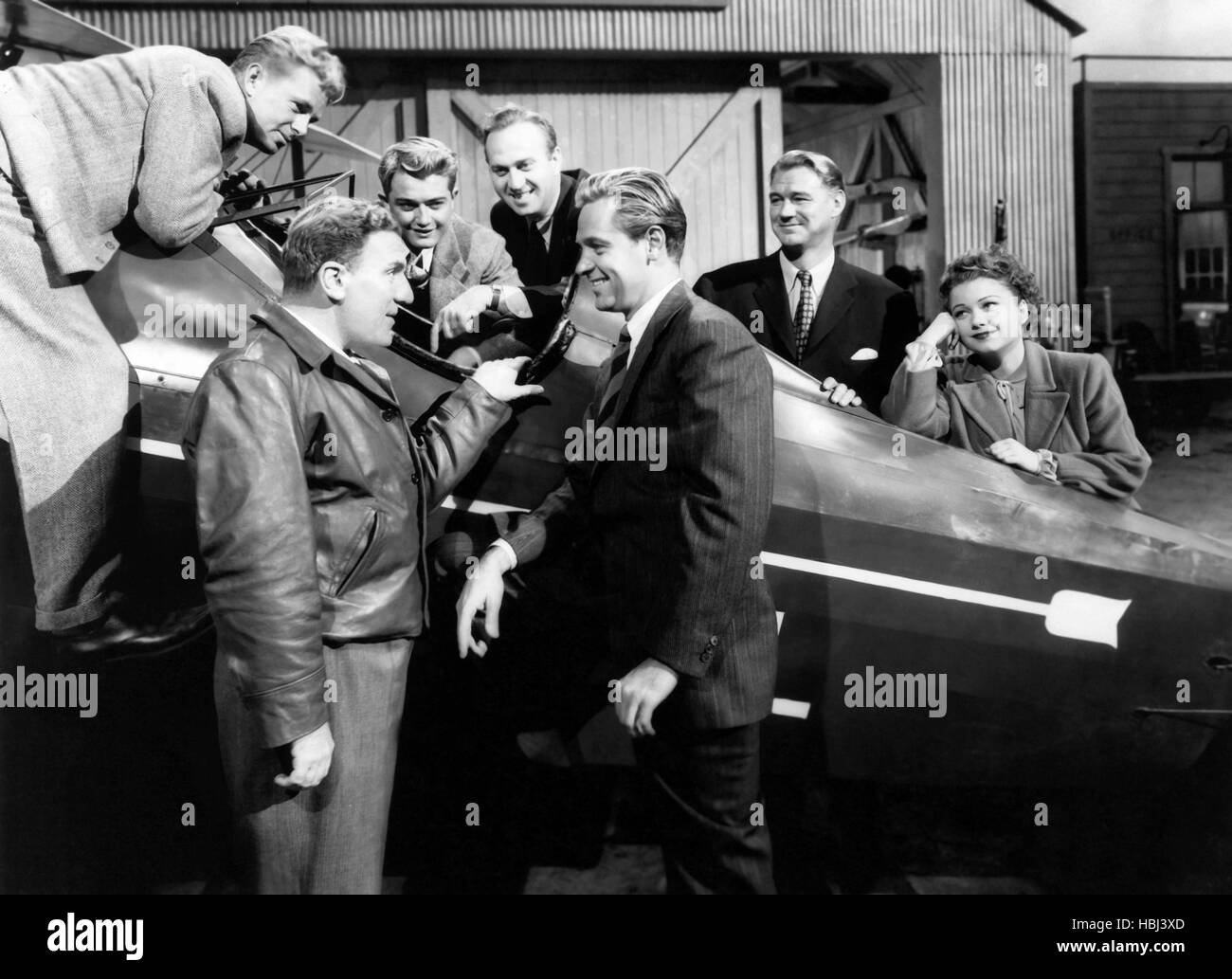 BLAZE OF NOON, from left, Sterling Hayden, William Bendix, Johnny Sands ...