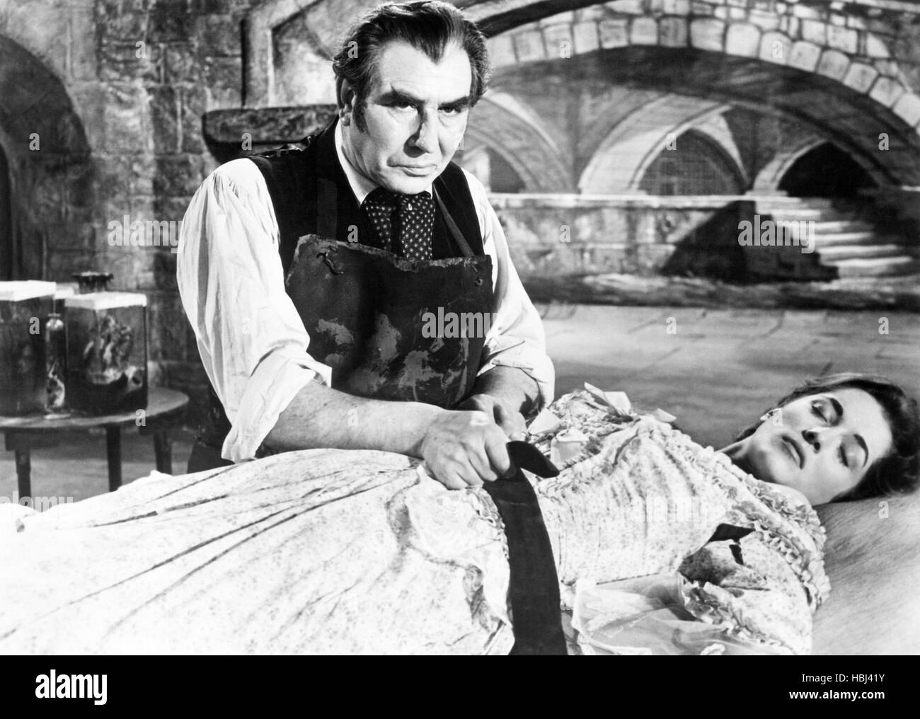 BLOOD OF THE VAMPIRE, from left: Donald Wolfit, Barbara Shelley, 1958 ...