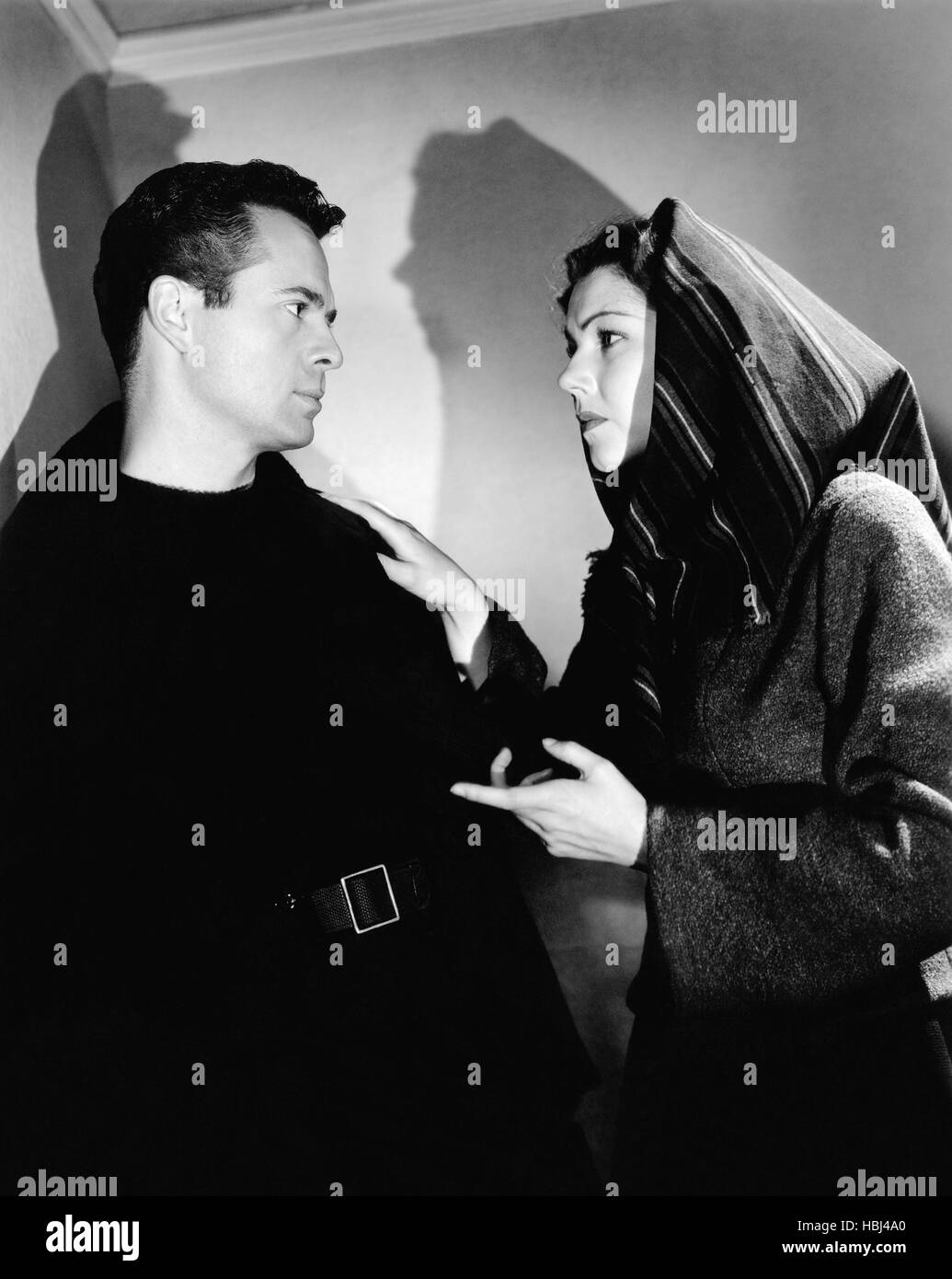 THE BLACK PARACHUTE, from left, Larry Parks, Jeanne Bates, 1944 Stock ...