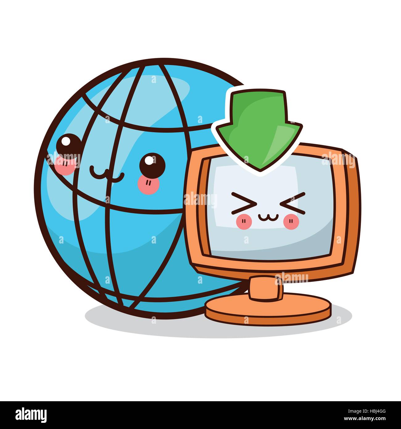 Isolated kawaii computer design Stock Vector Image & Art - Alamy