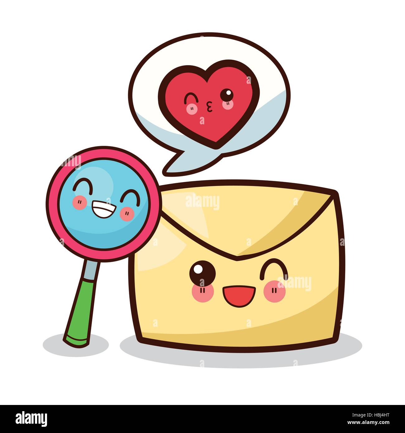 Isolated kawaii envelope design Stock Vector Image & Art - Alamy