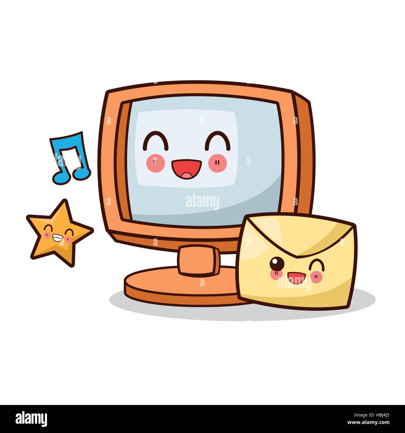 Isolated kawaii computer design Stock Vector Image & Art - Alamy
