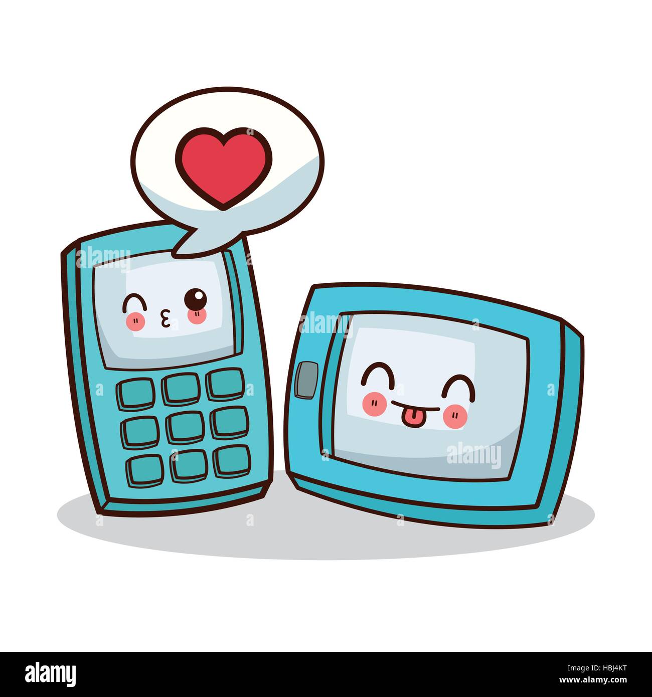 Isolated kawaii cellphone design Stock Vector Image & Art - Alamy