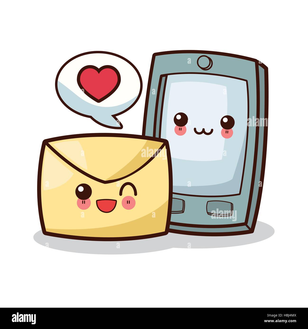 Isolated kawaii smartphone design Stock Vector Image & Art - Alamy