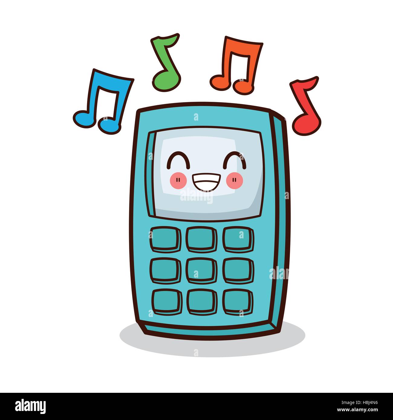 Kawaii cellphone cartoon Cut Out Stock Images & Pictures - Alamy
