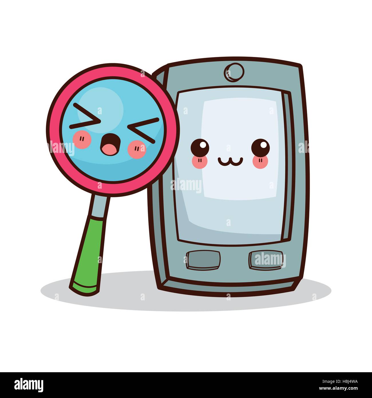 Isolated kawaii smartphone design Stock Vector Image & Art - Alamy