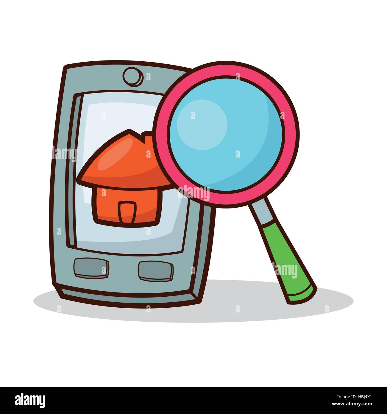 Isolated smartphone cartoon design Stock Vector Image & Art - Alamy