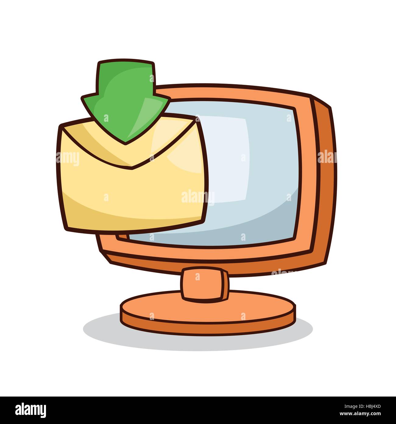 Isolated computer cartoon design Stock Vector Image & Art - Alamy