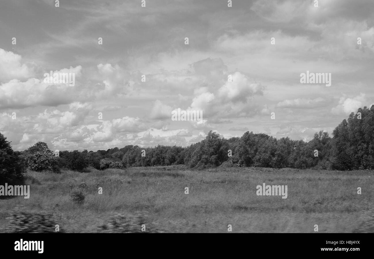 Train in english countryside Black and White Stock Photos & Images - Alamy