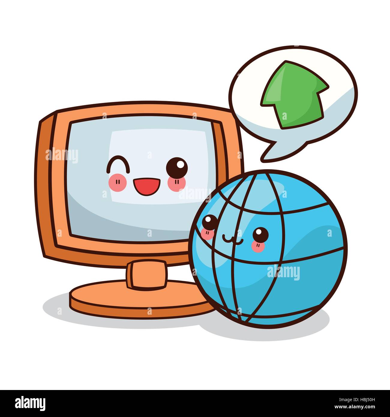 Isolated kawaii computer design Stock Vector Image & Art - Alamy