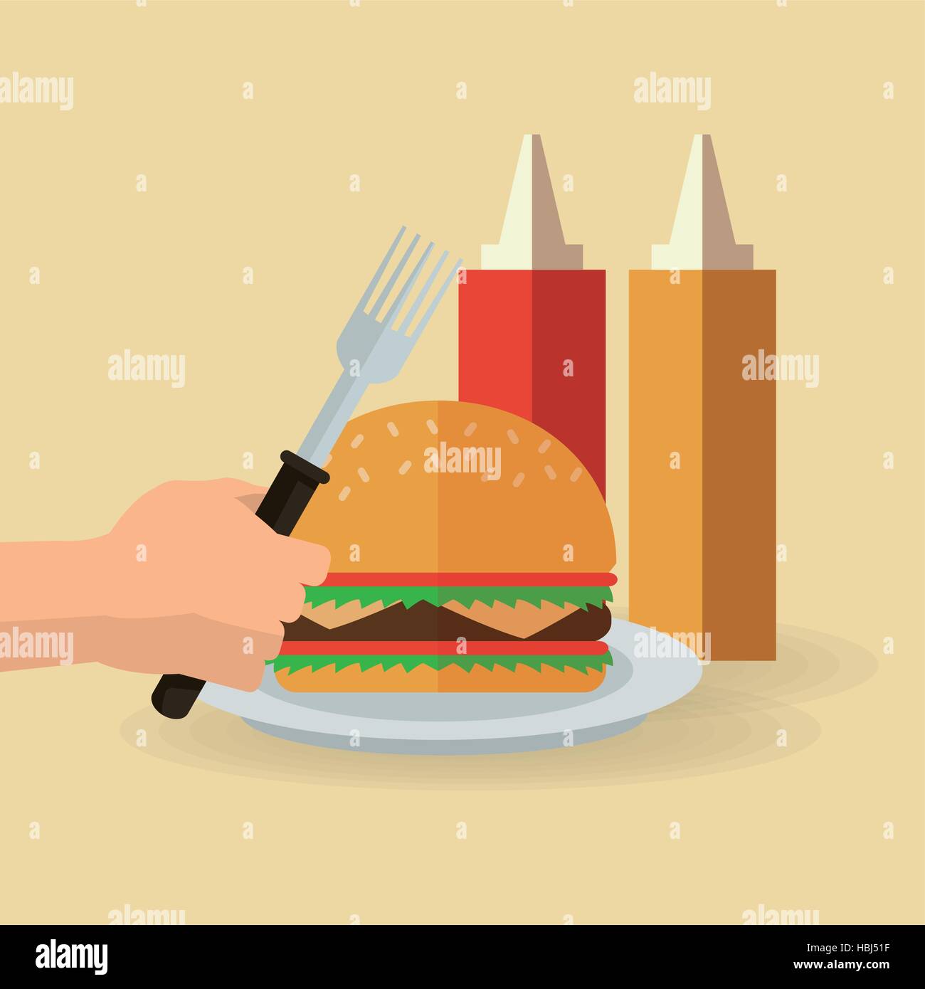 Hamburger food design Stock Vector Image & Art - Alamy