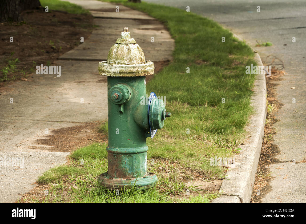 Classic fire hydrant by road Stock Photo - Alamy