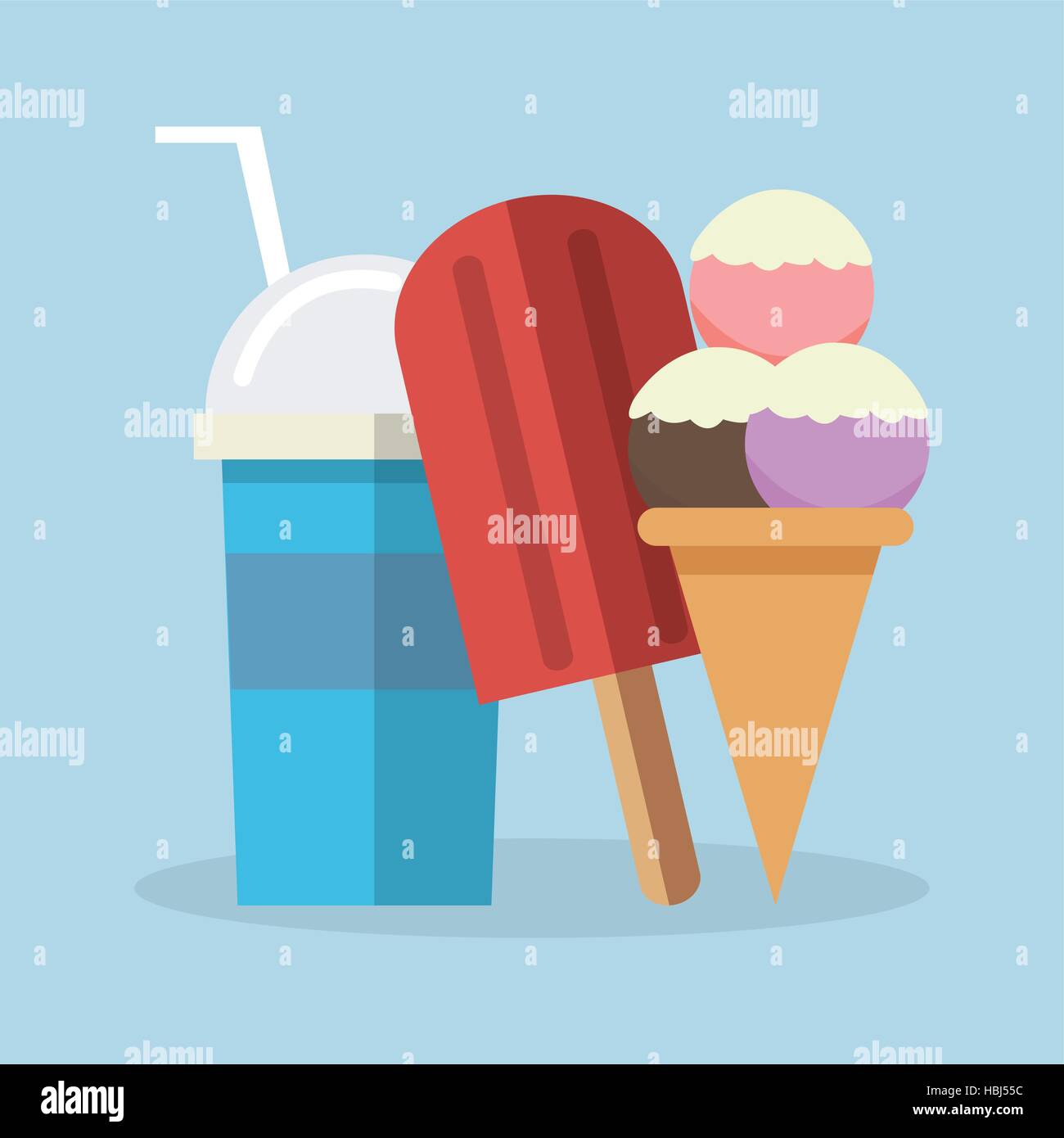 Ice cream and milkshake design Stock Vector Image & Art - Alamy